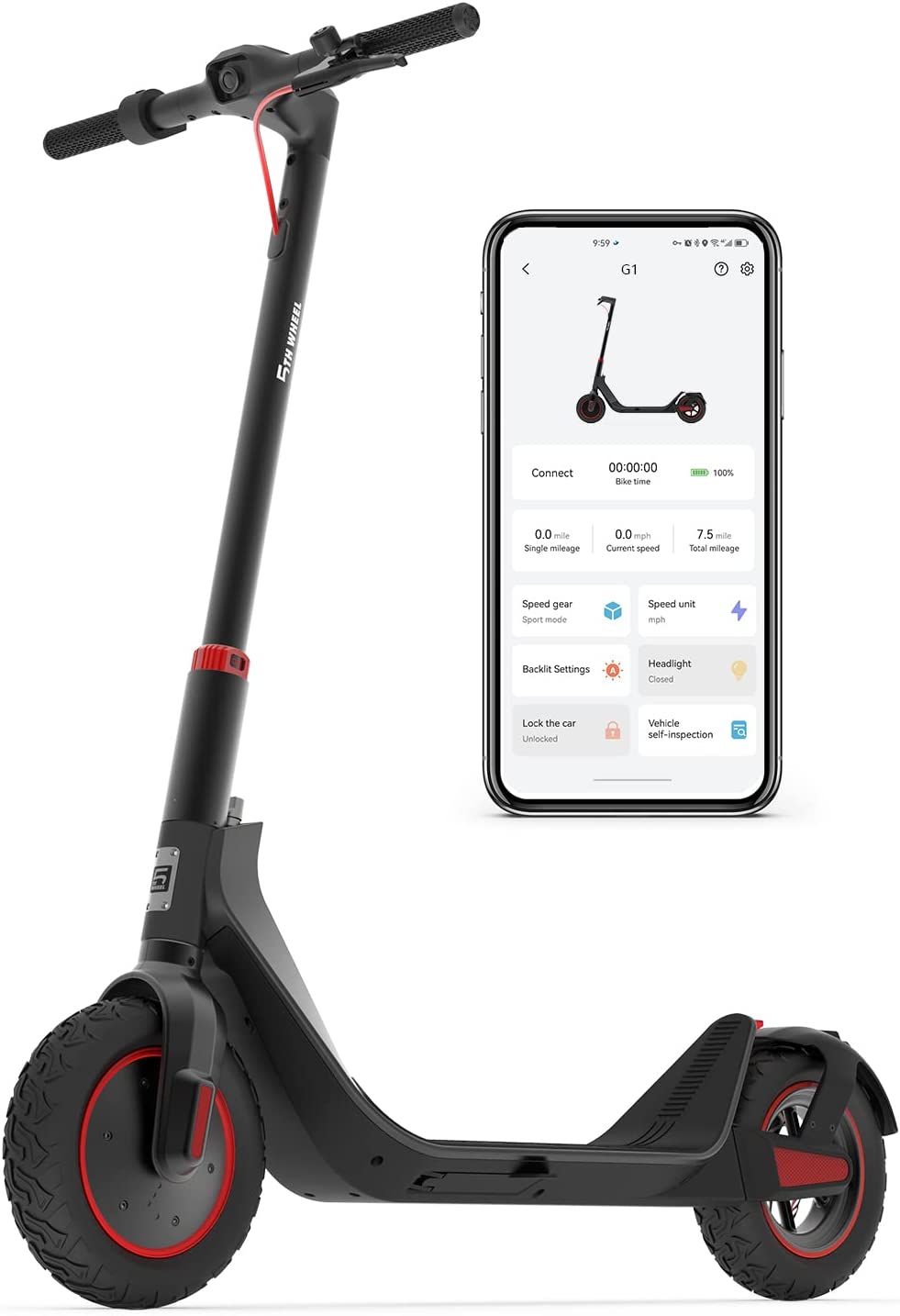5th Wheel G1 Electric Scooter | Free Shipping | Wellbots