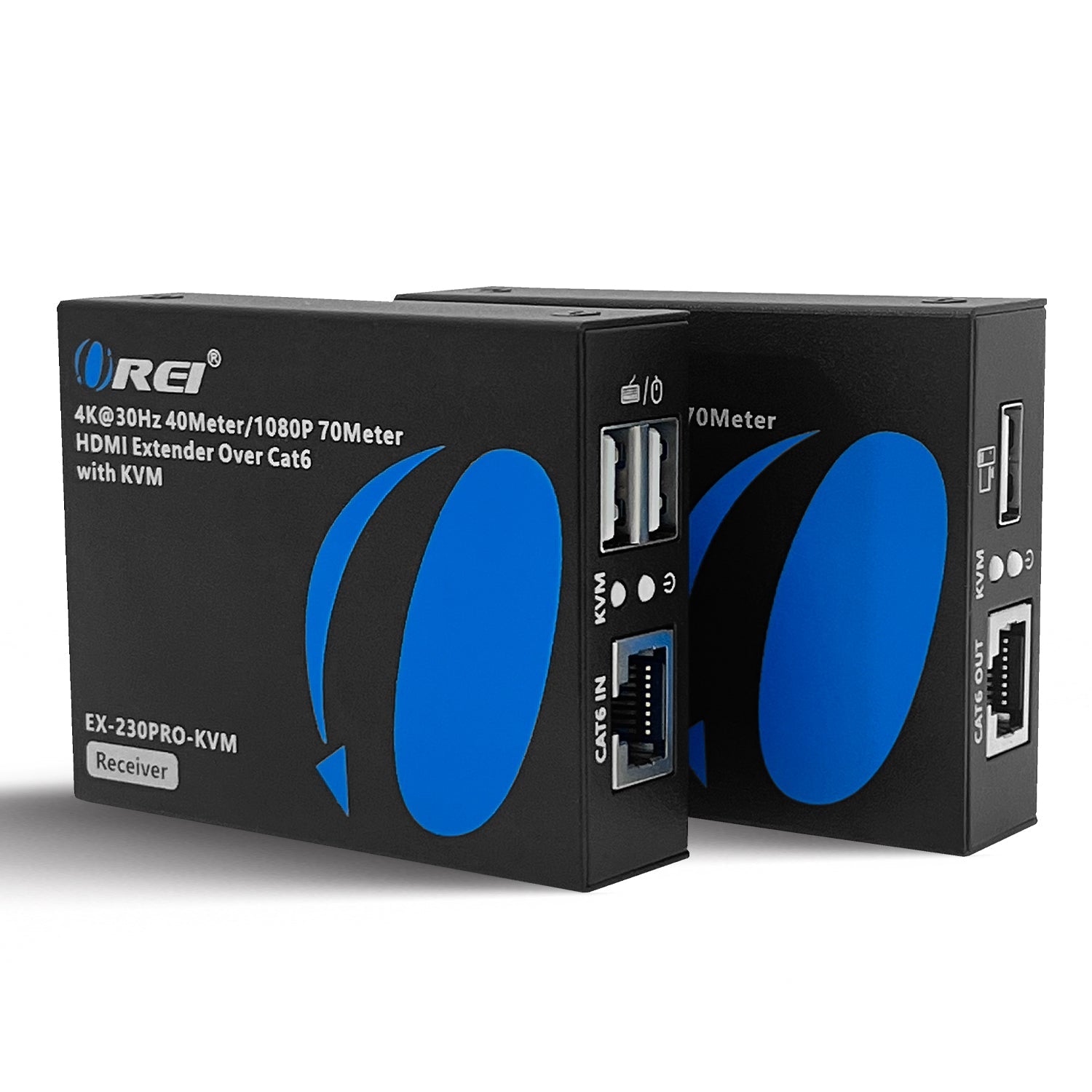 4K HDMI Extender Over CAT6/7 with KVM & HDMI Loop-out 4K@30Hz Up to 13