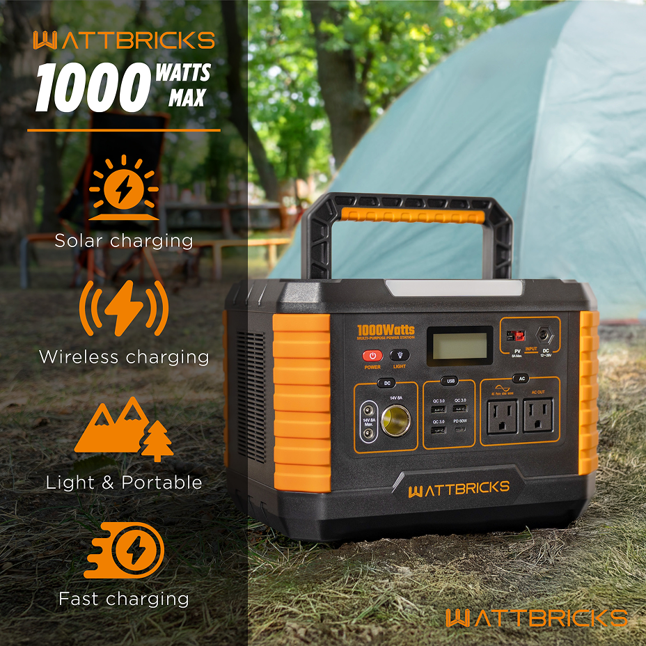 Wattbricks MP1000 Power Station | Wellbots | Free Shipping