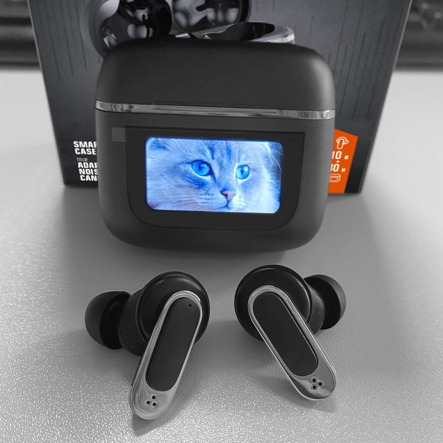 Sungale Wireless Earbuds with LCD Full-color Touch Screen | Wellbots ...