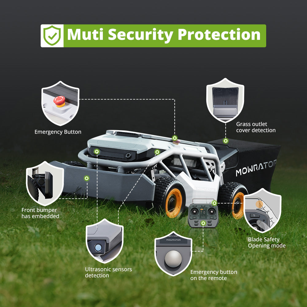 Mowrator S1 Remote Control Lawn Mower 2WD 12Ah Standard Battery ...