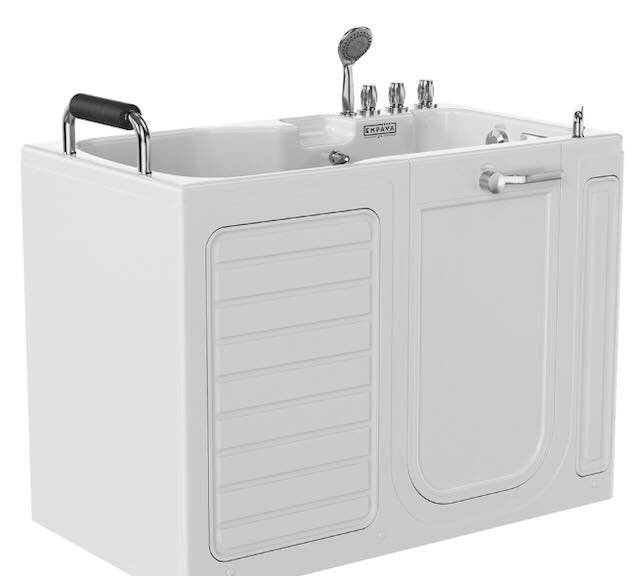 Empava 54" Alcove Soaking Walk-In Tub With Right Drain | Wellbots