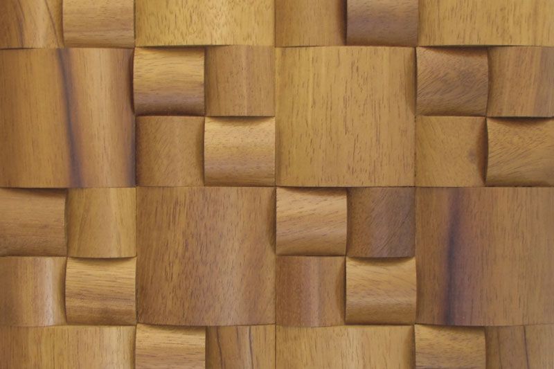 Iroko Pattern Straw Mesh-mounted Wood Mosaic Wall Tile - Livfloors Col