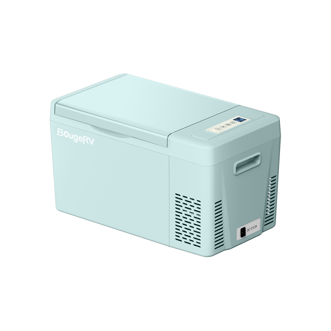BougeRV 12V 23 Quart Mint Green Mini Fridge | Wellbots | Free Shipping