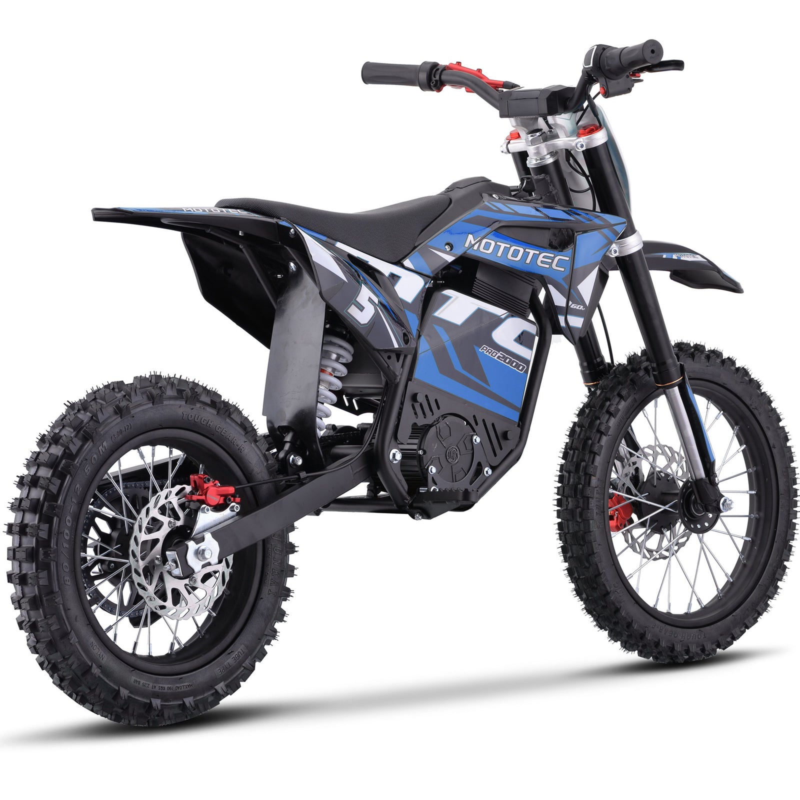 MotoTec 60v Pro Electric Dirt Bike 2000w Lithium | Wellbots | Free Shipping