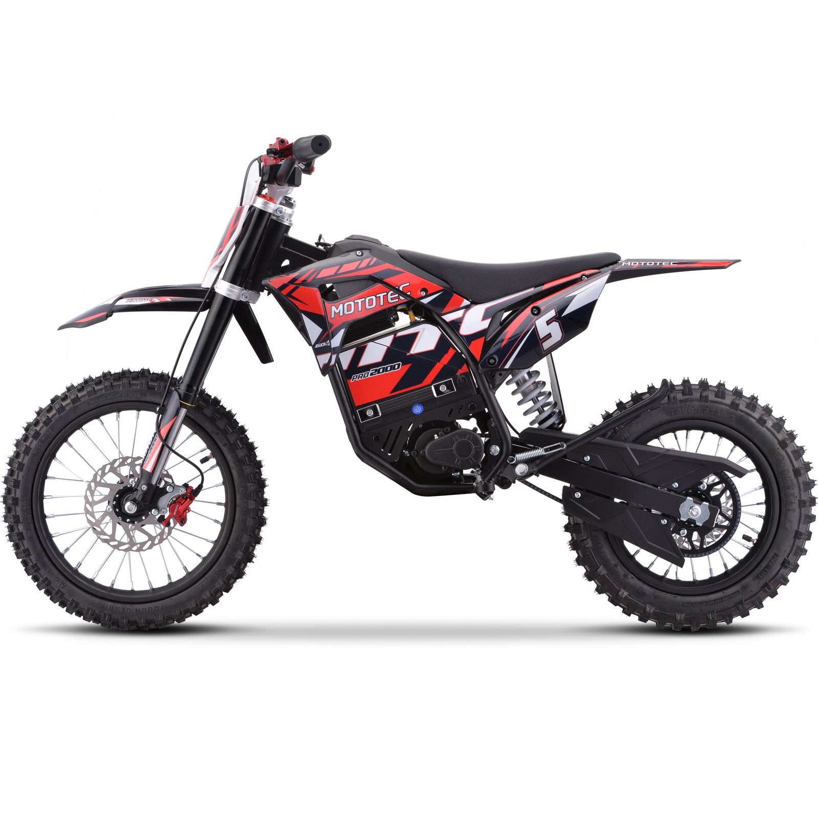 MotoTec 60v Pro Electric Dirt Bike 2000w Lithium | Wellbots | Free Shipping