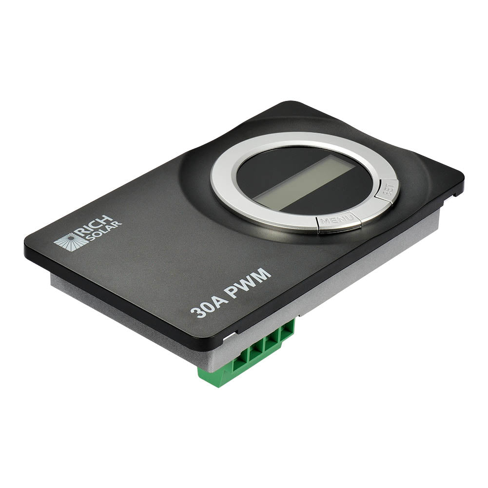 Rich Solar 30 Amp Flush Mount PWM Solar Charge Controller | Wellbots ...