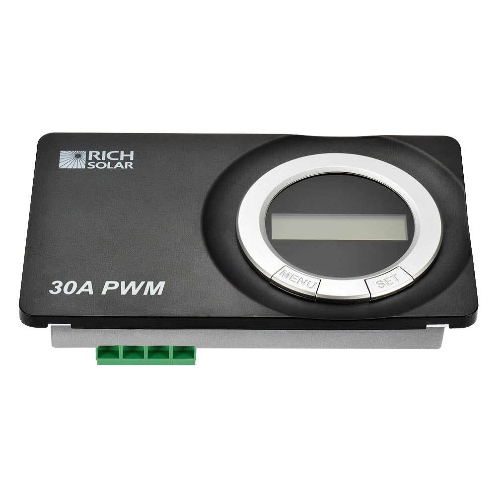 Rich Solar 30 Amp Flush Mount PWM Solar Charge Controller | Wellbots ...