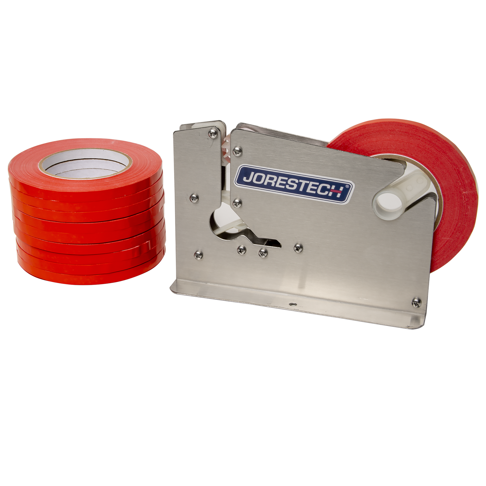 Stainless Steel Manual Bag Taper with 10 Red Self-Adhesive 3/8” Tape R