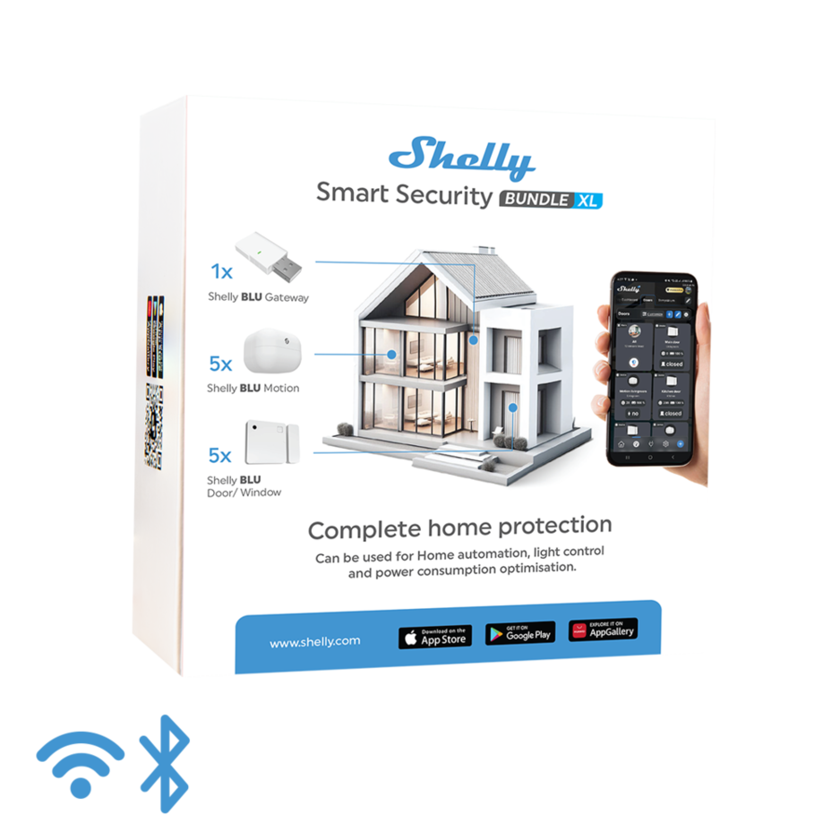Shelly Smart Security Bundle XL - Bluetooth based - works standalone ...