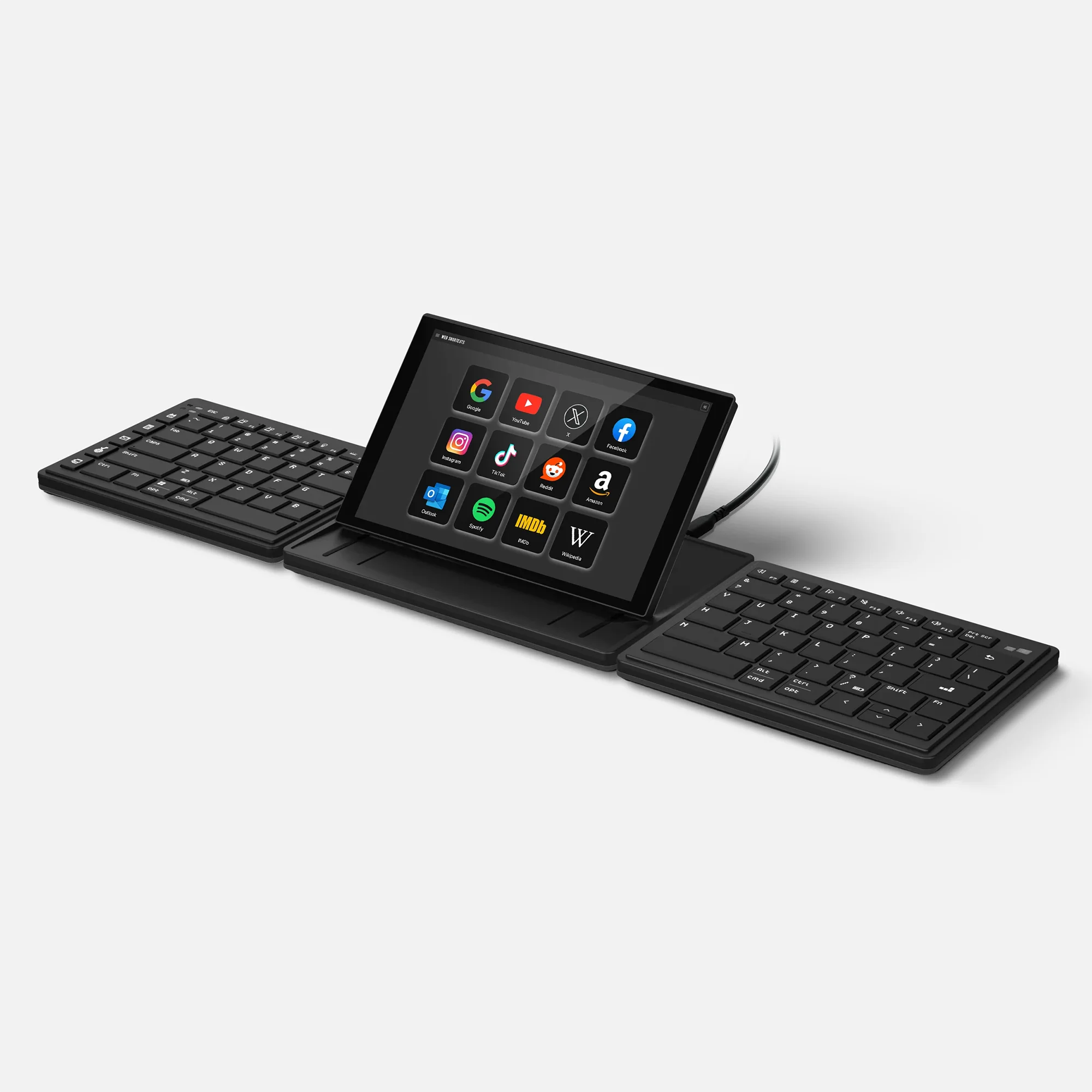 Mobile Pixels Tetra Split Keyboard with 8" Touch LCD | Wellbots | Free ...