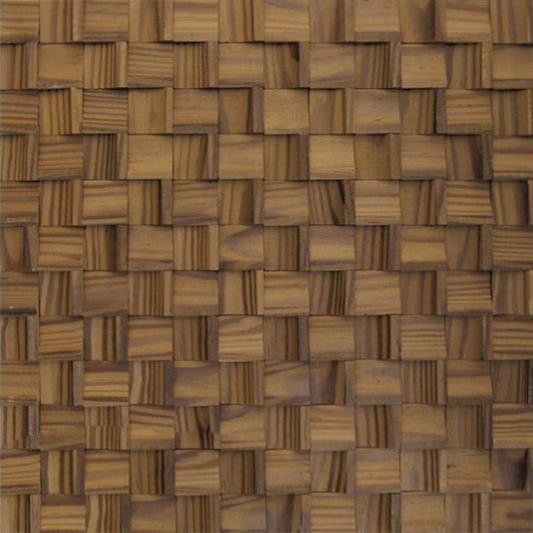 US Pine Infinity Thermowood Mesh-mounted Mosaic Wall Tile - Livfloors
