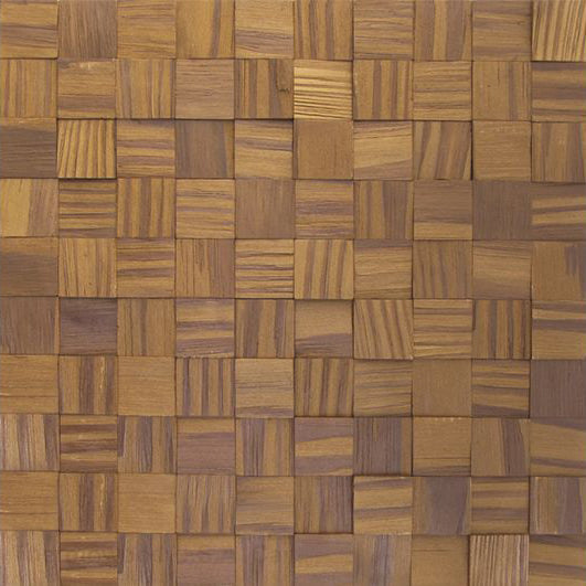 US Pine Natural Thermowood Mesh-mounted Mosaic Wall Tile - Livfloors C