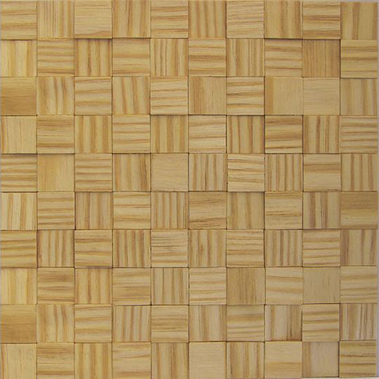 US Pine Natural Mesh-mounted Wood Mosaic Wall Tile - Livfloors Collect