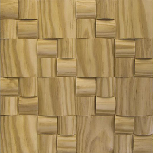US Pine Pattern Straw Mesh-mounted Wood Mosaic Wall Tile - Livfloors C