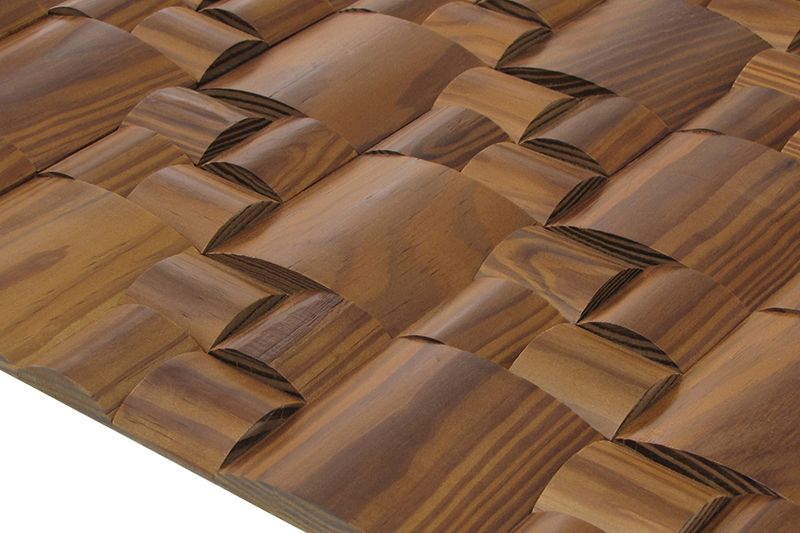 US Pine Pattern Straw Thermowood Mesh-mounted Mosaic Wall Tile - Livfl