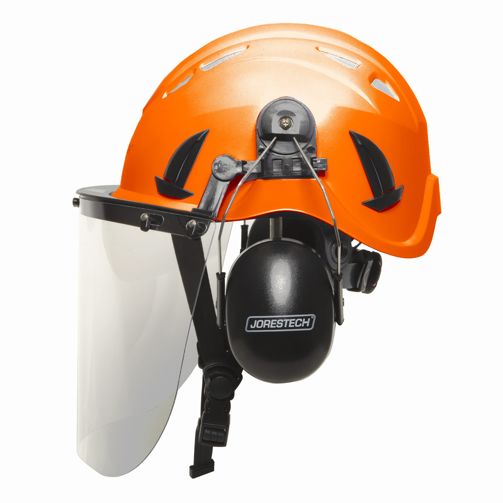 Ventilated Safety Work at Height Helmet System with Face Shield and Ea