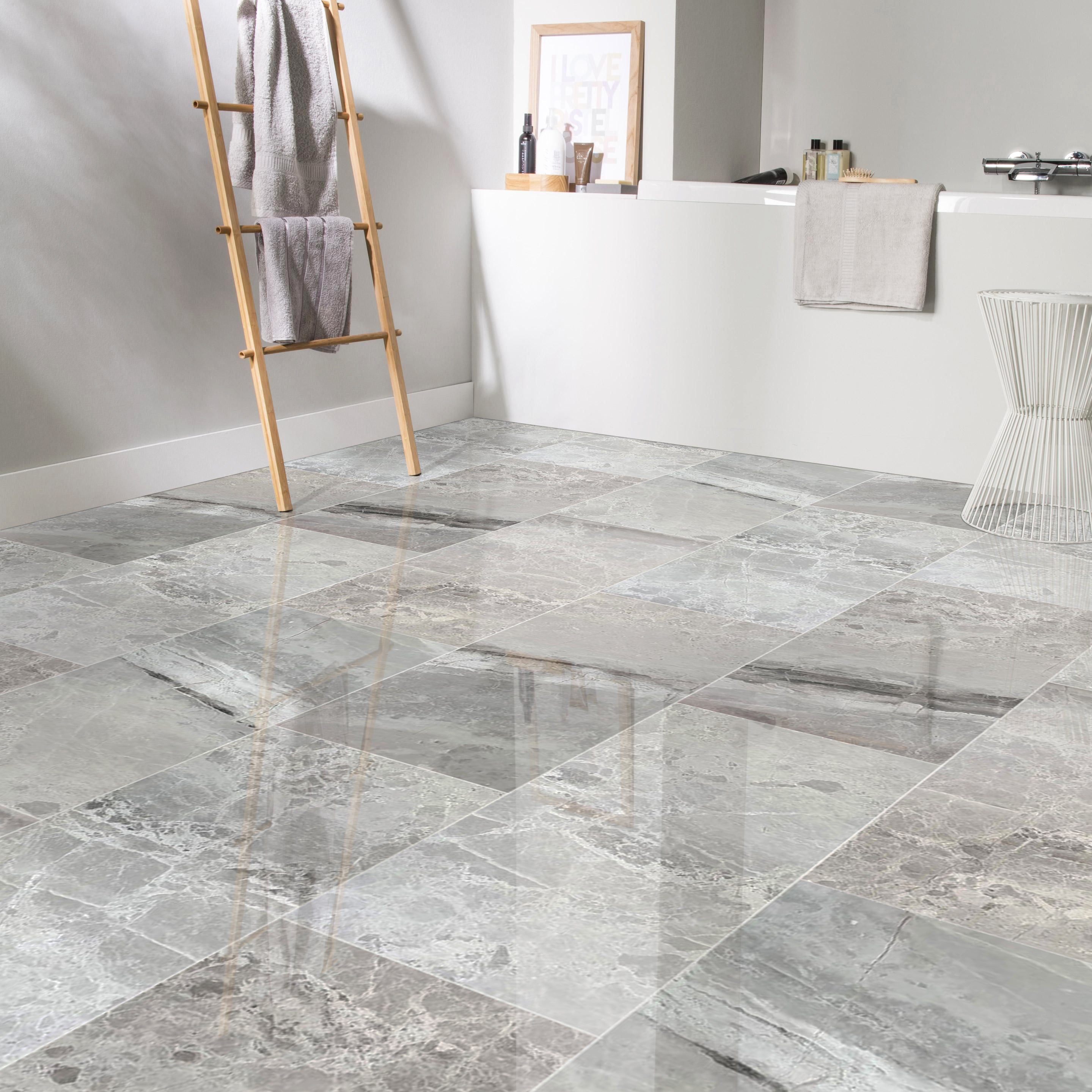 Agora Royal Gray Marble Polished Floor and Wall Tile - Large Format