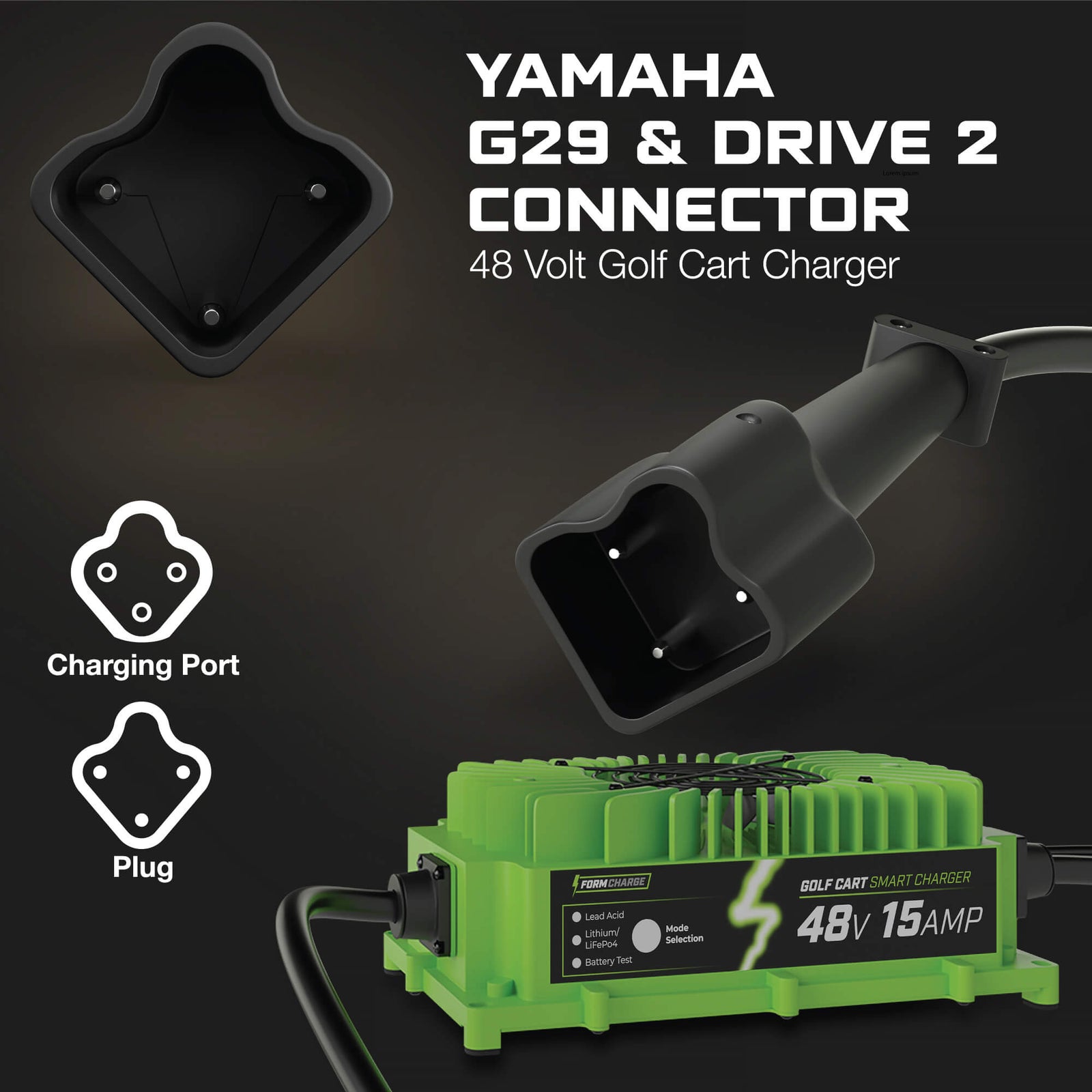 FORM 48 Volt Golf Cart Battery Charger for Yamaha G29 Drive & Drive 2