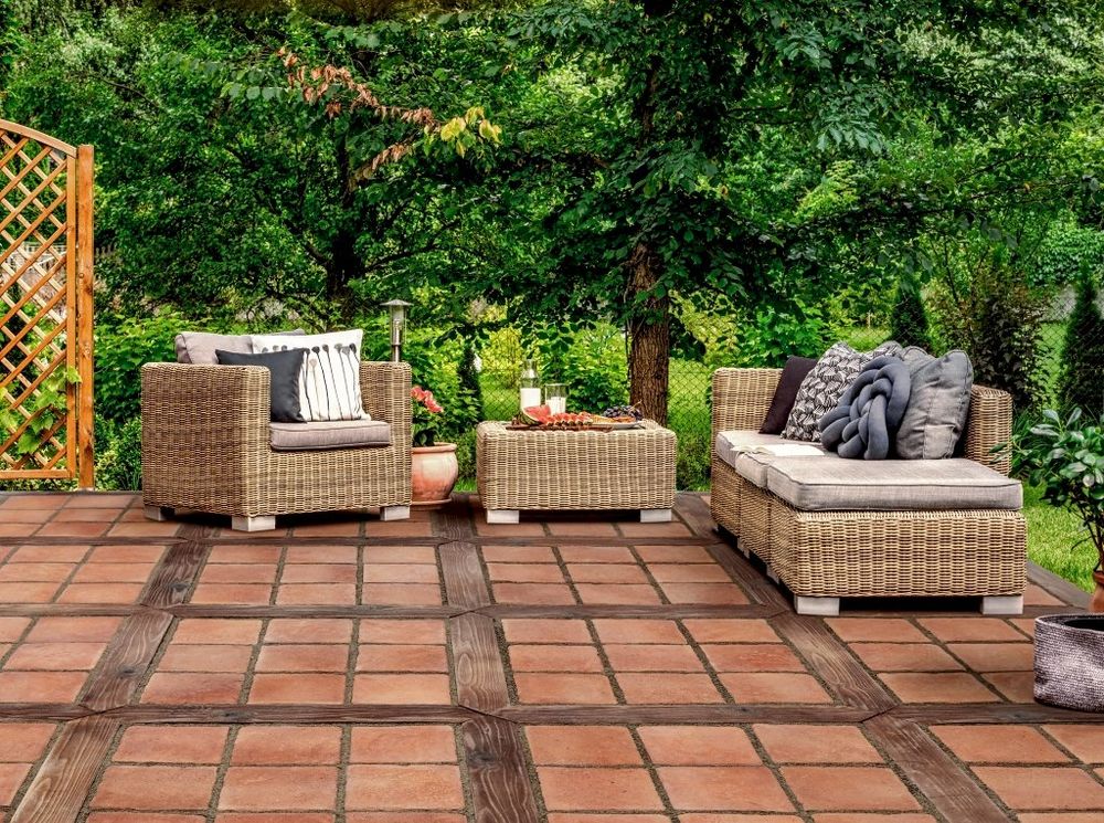 Isola 10 Dark Cotto Red Manufactured Stone Pavers 3/4" Thick F04DC - L