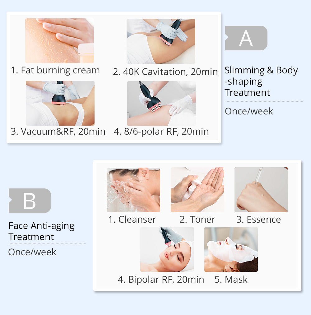 Shape Tactics 5-in-1 RF Ultrasonic Cavitation Machine with 40K Ultraso