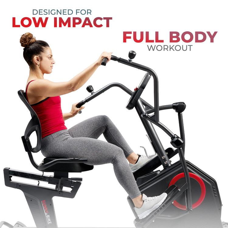 Sunny Health & Fitness Smart Recumbent Cross Trainer Elliptical ...