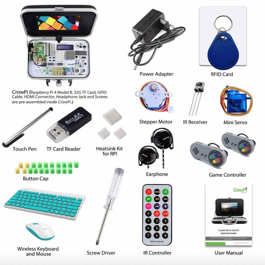 Elecrow CrowPi-Compact Raspberry Pi Educational Kit | Wellbots