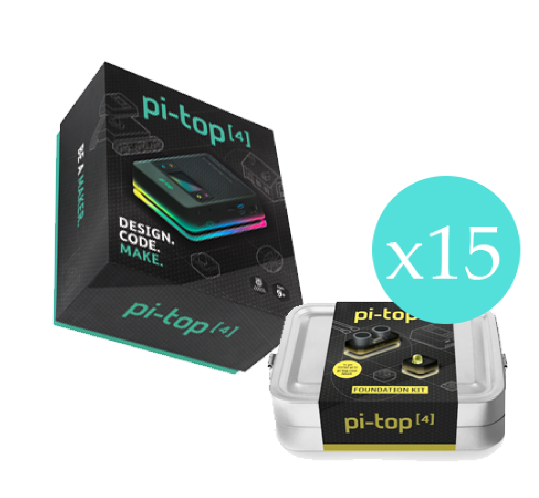 pi-top [4] and Foundation kit 15 Unit Bundle | Now on Wellbots